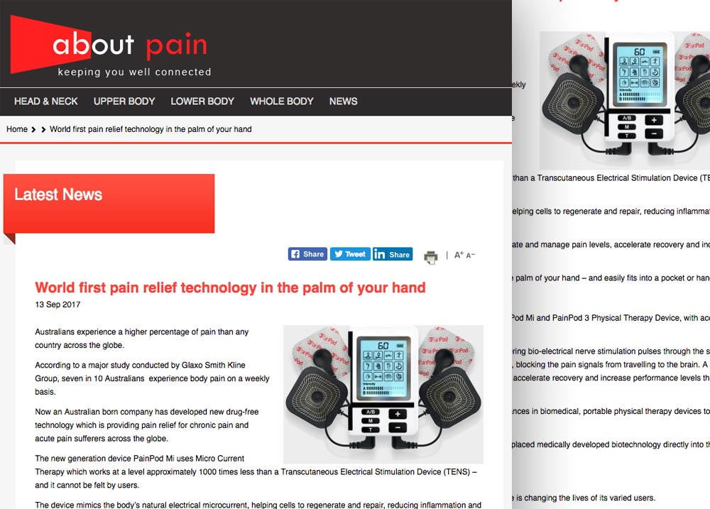 About Pain | World first pain relief technology in the palm of your ...